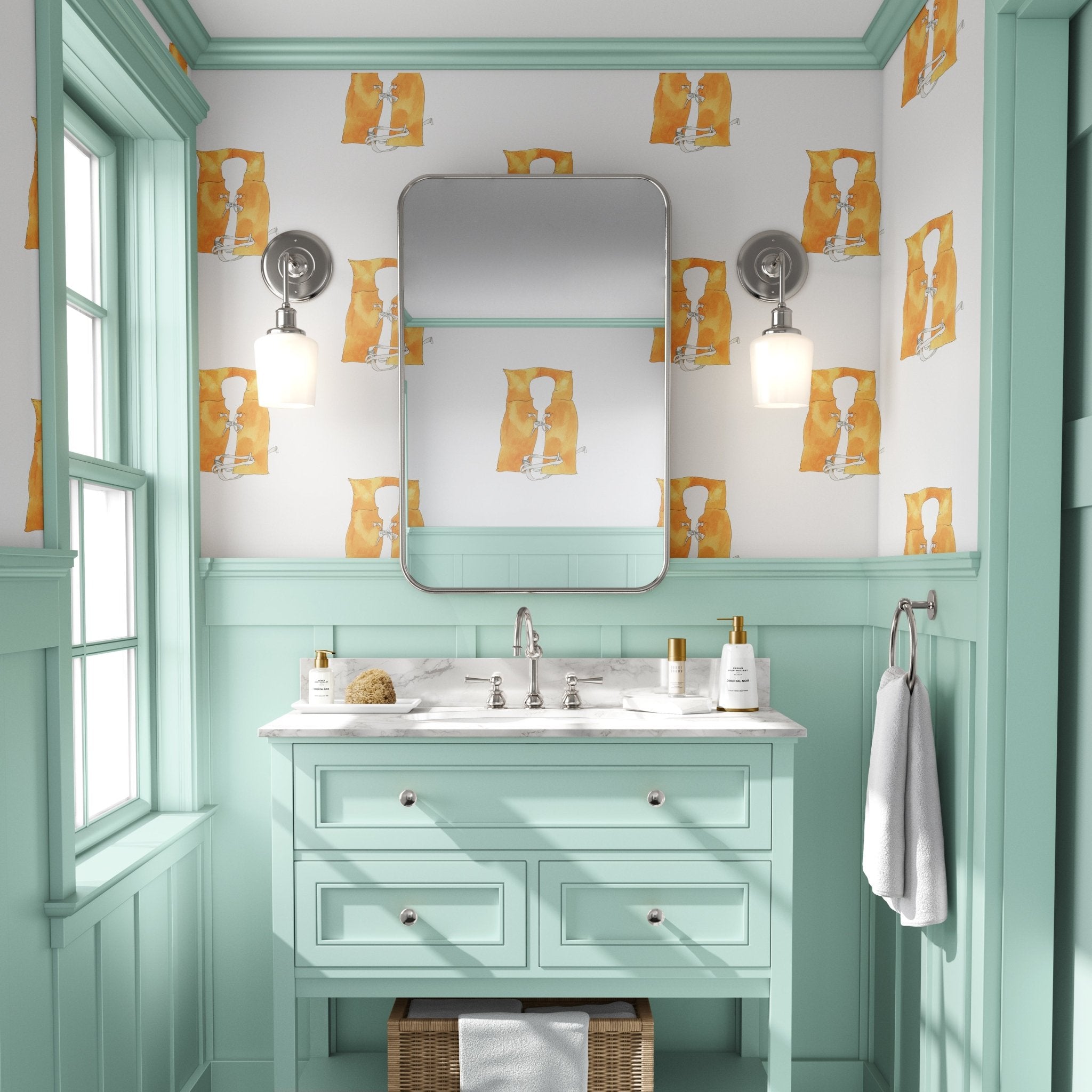 Sara Fitz Life Jacket Wallpaper Bold USA Printed Decor